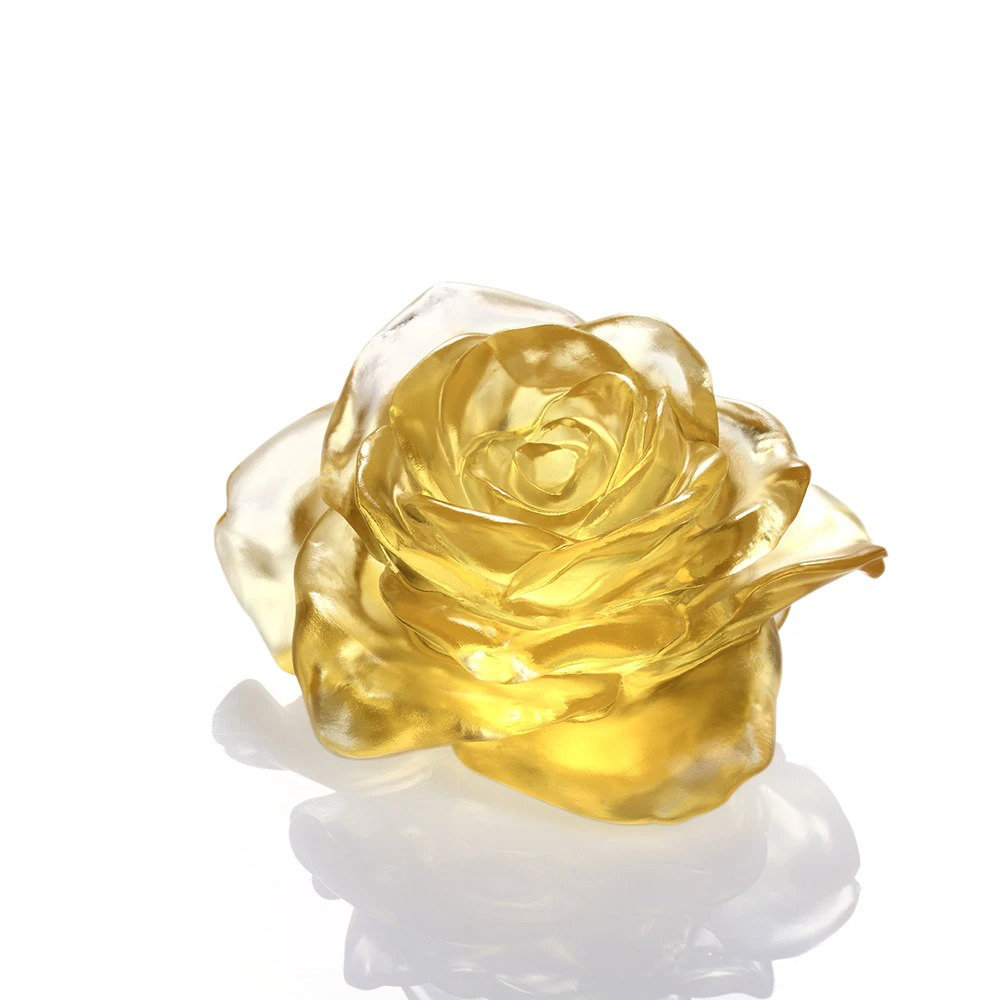 LIULI Crystal Art Crystal Rose Flower, "Amorous World" | Perigold